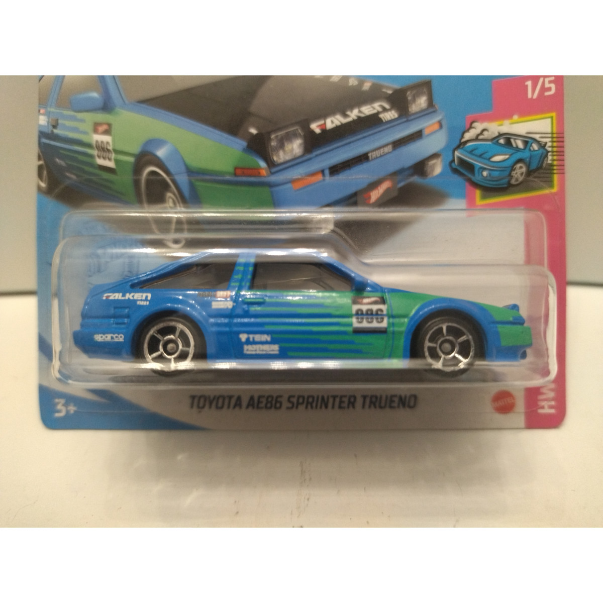TOYOTA AE86 SPRINTER TRUENO BLUE 1/5 DRIFT 1:64 HOT WHEELS - BCN STOCK CARS