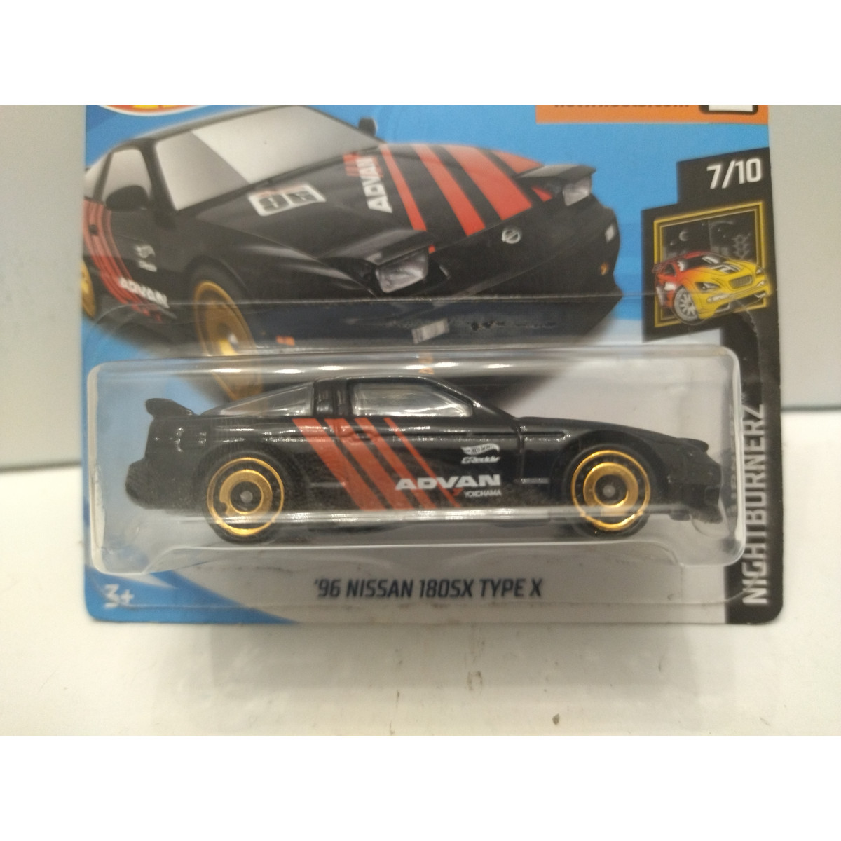 NISSAN 180 SX TYPE X 1996 ADVAN 7/10 NIGHTBURNERZ 1:64 HOT WHEELS - BCN ...