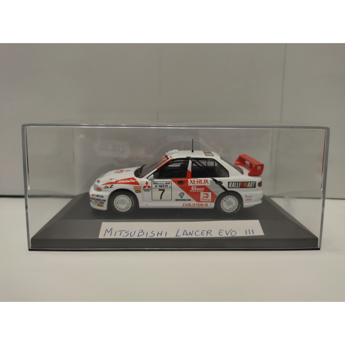 MITSUBISHI LANCER EVO III RALLY 1000 LAKES 1996 MAKINEN 1:43 CAJA NO ...